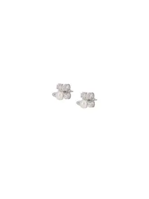 VIVIENNE WESTWOOD VIVIENNE WESTWOOD Orb Pearl Stud Earrings Silver