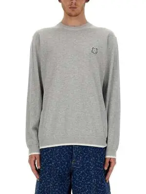 Maison Kitsuné Fox Head Regular Tee-shirt - Grey