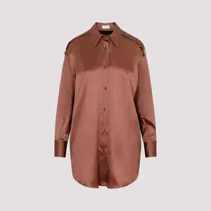 Brunello Cucinelli Silk Button-up Shirt - Brown