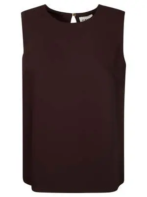 PAROSH Sleeveless Blouse - Marrone