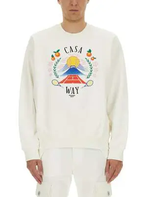 Casablanca Casa Way Mountain" Embroidered Sweatshirt - Multicolour