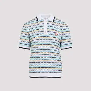 Casablanca Tuck Stitch Polo Shirt - Multicolour