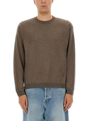 Moschino Detail Crew Neck Sweater - Brown