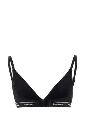 Dsquared2 Logo-detail Bra With Adjustable Closure - Black