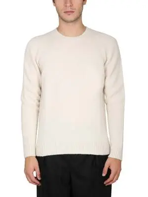 DRUMOHR Lambswool Crew Neck Sweater - White