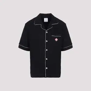 Casablanca Casual Towelling Monogram Shirt For Fall/winter 2026 - Black
