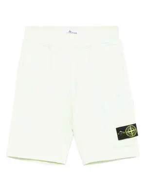 Stone Island Cotton Sweatshirt Shorts - Green