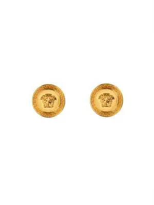 Versace Tribute Medusa Stud Earrings - Gold