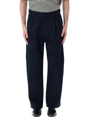 STILL BY HAND Relaxed Fit Tapered Cotton Pants