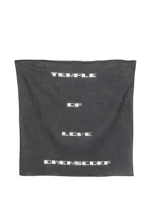 Rick Owens Printed Bandana 100% Cotton - Black