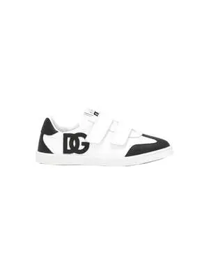Dolce & Gabbana Calfskin Sneakers With Velcro Fastening - White