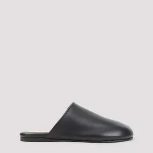Carven Vendôme Flat Mule In Leather - Black