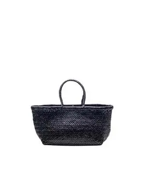 Dragon Diffusion Woven Leather Mini Bag - Black