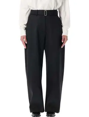 Studio Nicholson Mini Tailored Trousers With Integrated Belt - Black