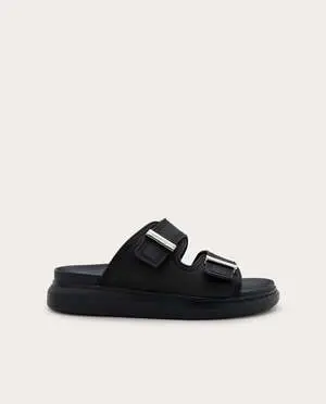 Alexander McQueen Elevated Rubber Sandals For - Blacksilve