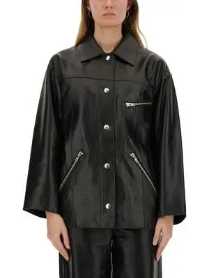 STAND STUDIO Elisia Leather Jacket - Black