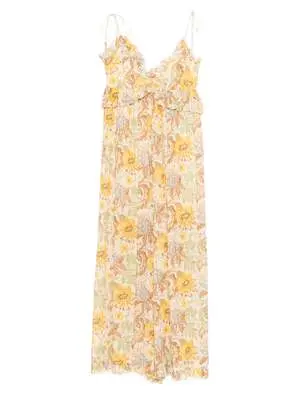 Zimmermann Ruffled Mini Dress With Adjustable Straps - Multicolour