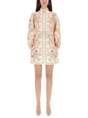 Zimmermann Daylight Mini Dress Wallpaper Floral Blush