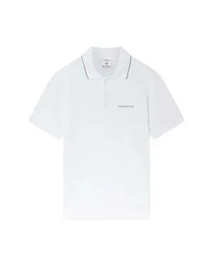 Casablanca Textured Pique Polo For - Brightwhit