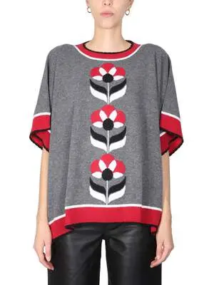 Moschino Geometric Floral Wool Blend Sweater