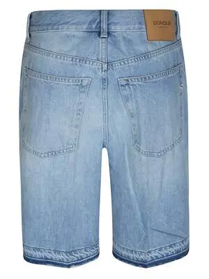 DONDUP DONDUP Frayed Hem Bermuda Shorts Blu
