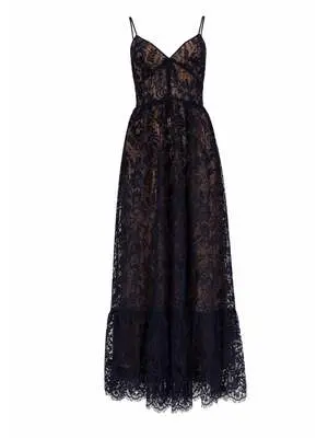 Michael Kors Corded Floral Lace Maxi Dress