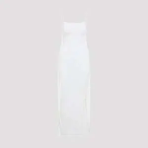 Jacquemus La Robe Maille Plumetis Dress - White
