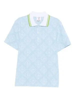 Casablanca Jacquard Polo - Palebluewh