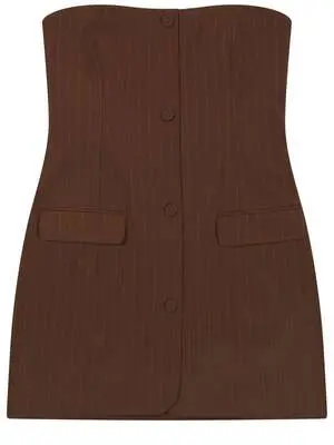 JEAN PAUL GAULTIER Fitted Mini Suit With Striped Design - Brown