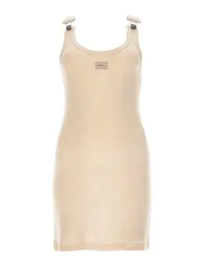 JEAN PAUL GAULTIER Ribbed Mini Dress - Nude