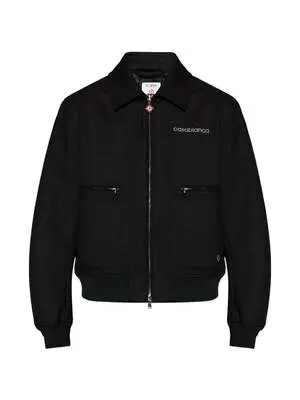 Casablanca Wool Blend Outerwear Jacket - Black