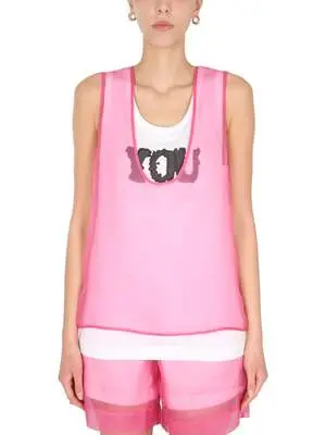 Dries Van Noten Silk Round Neck Top