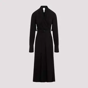 PATOU Wrap-bodice Belted Maxi Dress