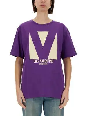Valentino Garavani Chez -print T-shirt - Purple