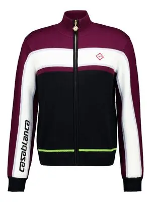 Casablanca Merino Wool Zip-up Jacket - Black