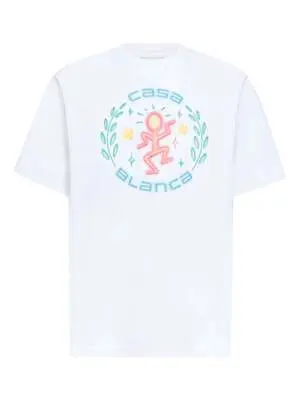 Casablanca Bright White Jersey T-shirt For - Dancejoy