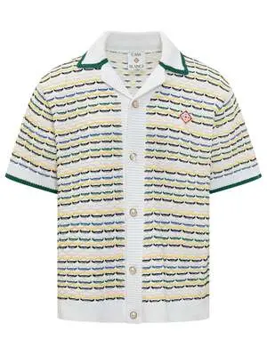 Casablanca Stylish Mini Cardigan With Cut Sleeves For Spring/summer 2026 - Multicolor
