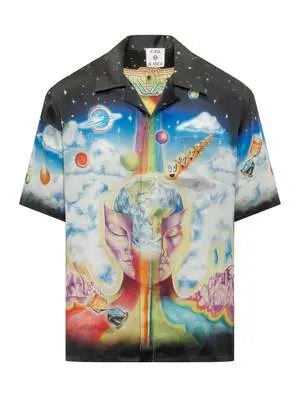 Casablanca Sleeves Cut Shirt With Stampaint Cosmica Spring/summer 2026 - Multicolor