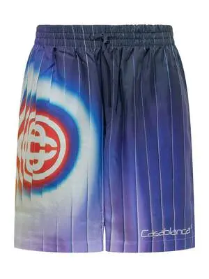 Casablanca Stampaint Graphic Silk Shorts - Shockwave