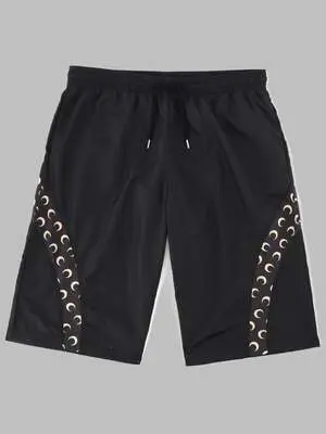 MARINE SERRE Printed Swim Shorts - Black