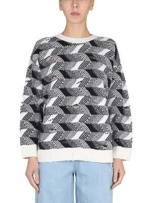 Missoni Jacquard Knit Distressed Sweater - Multicolour