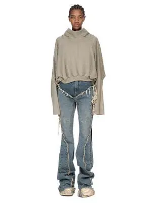 Rick Owens Cargo Pants With Drawstring Waist And Zip Details - Blue