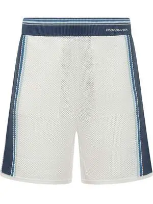 Casablanca Striped Short Trousers - White/blue