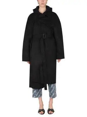 Balenciaga Oversized Distressed Cotton-ripstop Car Coat