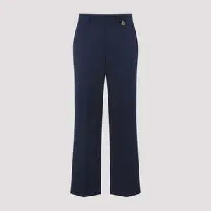 Casablanca Monogram Charm Detail Trousers - Blue