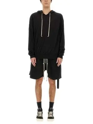 Rick Owens Oversized Organic Cotton-jersey Hoodie - Black