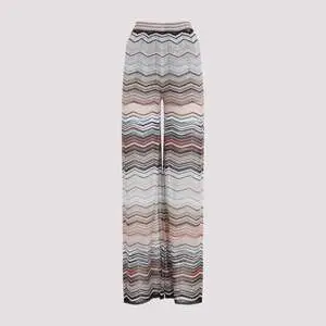 Missoni Wide Leg Sequined Chevron Trousers - Multicolour