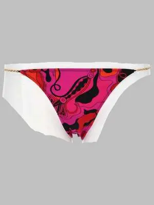 Emilio Pucci Printed Mini Swimwear With Chain Detail - Fuchsia