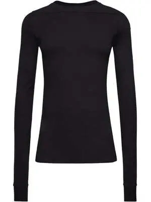 Moncler Slim Fit Long-sleeve Crewneck Top - Black