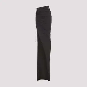 Moncler Long Ruched Skirt With Drawstring Detail - Grey